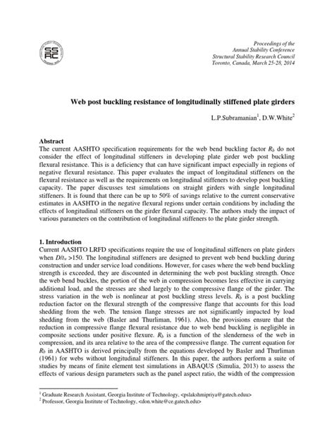Assessing The Impact Of Longitudinal Stiffeners On Plate Girder Web