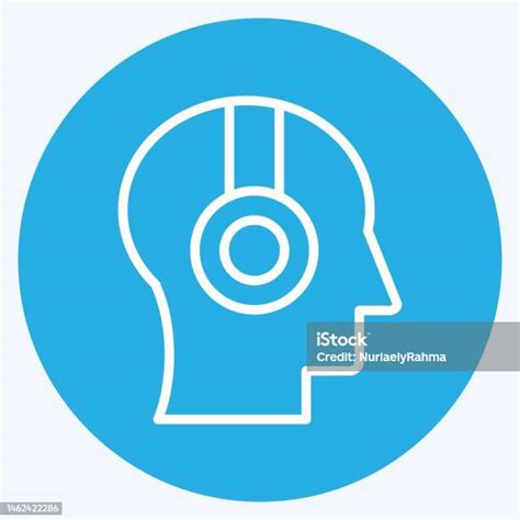 아이콘 오디오 코스 교육 기호와 관련이 있습니다 파란 눈 스타일 심플한 디자인 편집 가능 간단한 그림 가격에 대한 스톡 벡터