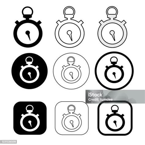 간단한 스톱워치 아이콘 기호 디자인 0명에 대한 스톡 벡터 아트 및 기타 이미지 0명 계시기 마감일 Istock