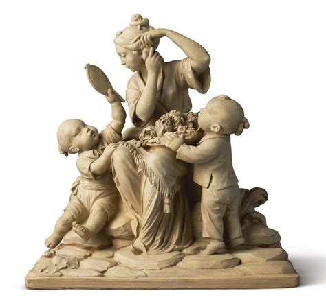 Josse FranÇois Joseph Leriche La Toilette Terracotta Group In 18th Century Style The Gilded