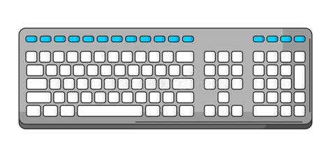 Illustration Of Keyboard Computer Equipment And Work Device Stock Vector Illustration Of