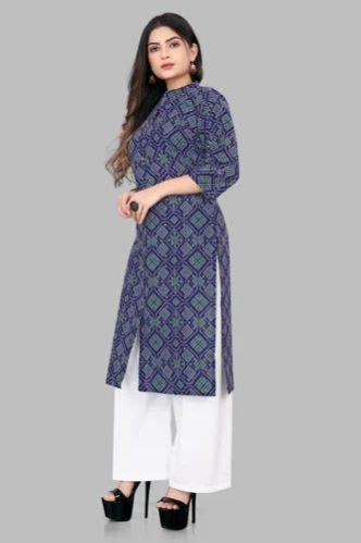 Ladies Printed Kurti Palazzo Suit Size M At Rs 350 In Surat Id