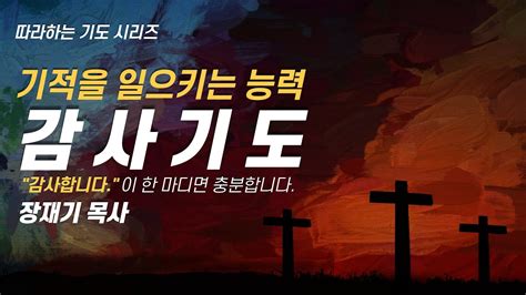 따라하는기도시리즈 041 감사기도 감사합니다 8000번 반복 잠자며 듣는 기도 장재기 목사 8시간 댓글창에 감사한 것 3가지를 기록해 보세요 Youtube