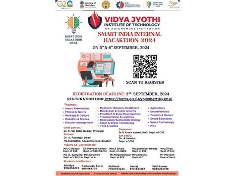 Smart India Hackathon 2024 Internal Hackathon At Vjit Vidya Jyothi