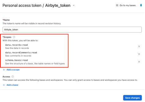 airtable connector airbyte documentation