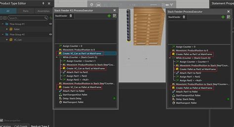 Feeder Process Stacking Products Process Modeling Visual Components