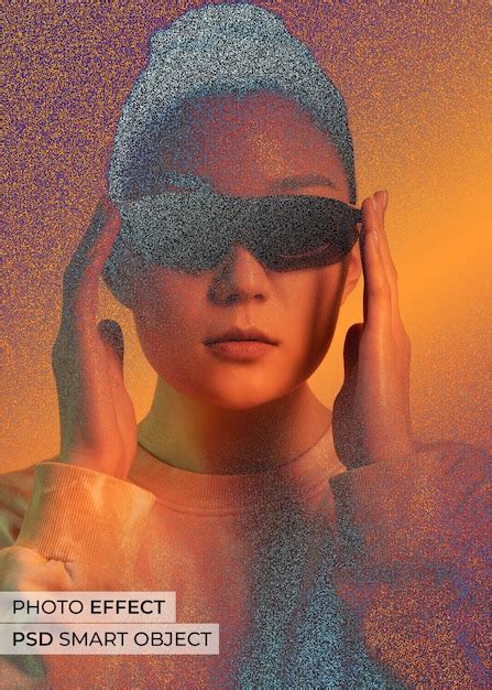 Free Psd Noise Gradient Photo Effect