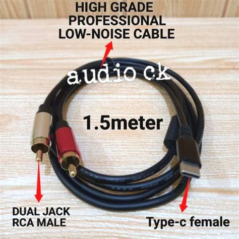Promo Kabel Type C To Dual Jack Ts Dual Jack Xlr Dual Jack Rca Terbaik Type C To 2 Rca Diskon