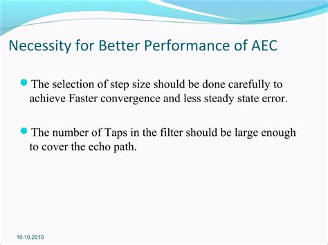 Acoustic Echo Cancellation Using Nlms Adaptive Algorithm Ranbeer Ppt