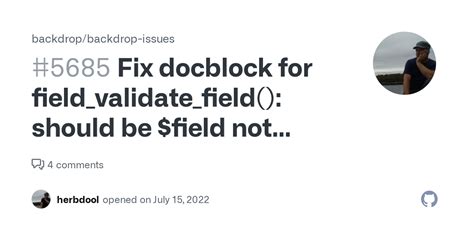 Fix Docblock For Fieldvalidatefield Should Be Field Not Field
