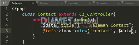 Cara Membuat Halaman Dinamis Dan Menu Active Menggunakan Codeigniter