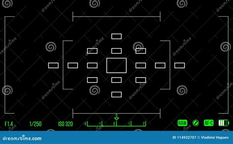 Vector Template For Your Design Camera Viewfinder Focusing Screen Of The Camera Viewfinder