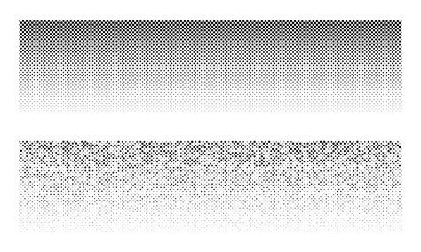 Dotted Horizontal Background Linear Gradient Halftone Pattern Black