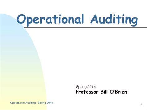 PPT Operational Auditing PowerPoint Presentation Free Download ID