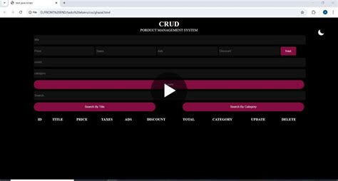 Webdevelopment Javascript Frontend Coding Programmer Crud Css