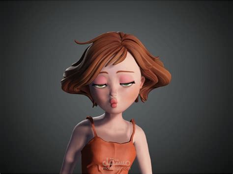 بنت كرتون 3d مستقل