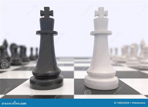 Two Chess Pieces On A Chessboard Stock Illustration Illustration Of Concept Knight 108522658