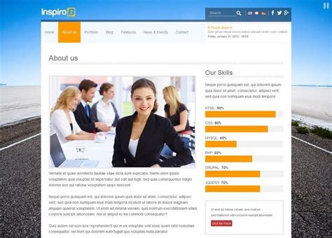 Inspiro B Responsive Theme For Drupal 7 Drupal Html5 Templates Html5
