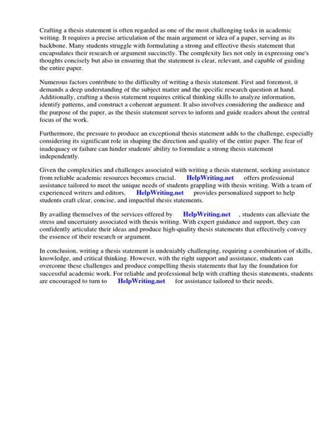 Activities For Writing Thesis Statements Pdf Essays Thesis