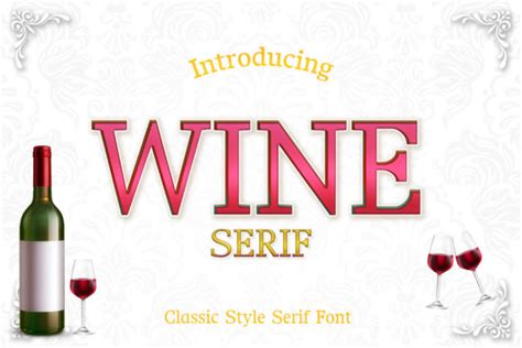Wine Font By Numnim · Creative Fabrica