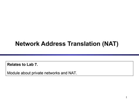 Network Address Translation And Ip Masquerading Ppt