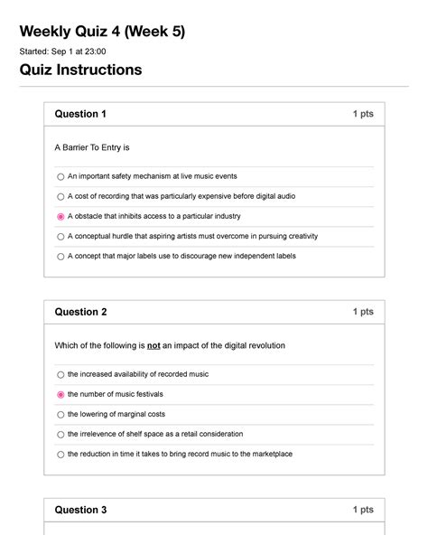 Quiz Weekly Quiz Week Weekly Quiz Week Started Sep At Quiz Instructions