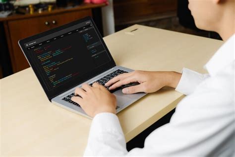 Premium Photo Software Development Programming On Computer Screen For