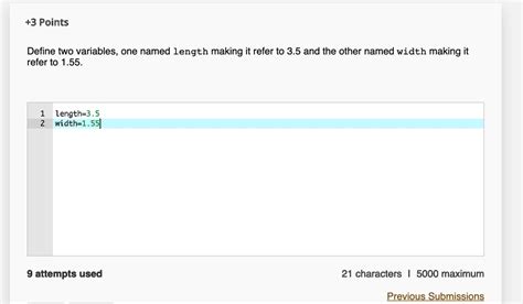 Solved Define Two Variables One Named Length Making It Refer To 35