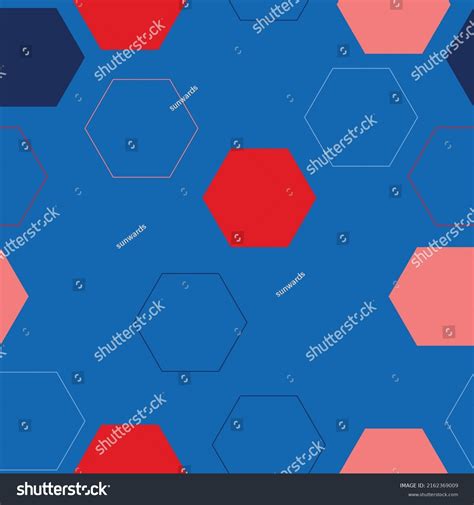 Hexagon Grid Seamless Vector Background Technological Stock Vector Royalty Free 2162369009