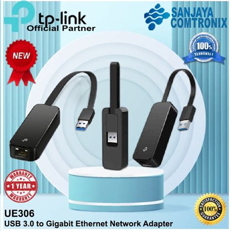 Jual Tp Link Ue306 Usb 3 0 To Gigabit Ethernet Network Adapter Shopee Indonesia