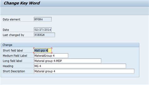 ABAP Changing SAP Data Type Descriptions Paper Street Enterprises