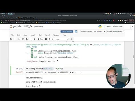 Free Video Linear Algebra In Numpy And Scipy Me3255 From Prof Ryan