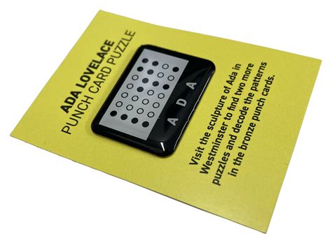 Ada Lovelace Punch Card Puzzle Badge Promotional Item Computing History