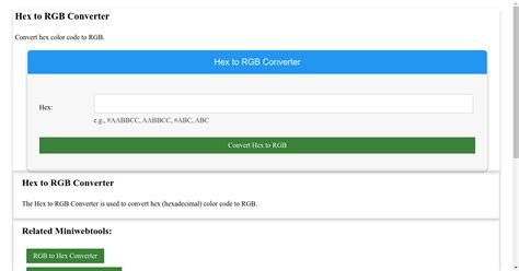 Hex To RGB Converter Convert Hex Color Code To RGB