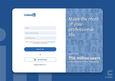 Linkedin Signup Page Redesign On Behance
