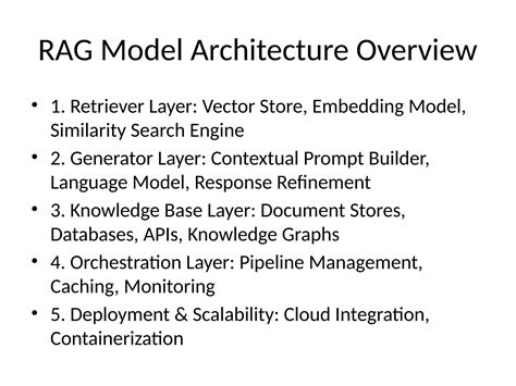 Rag Model Architecture Considerations An Overview Pptx
