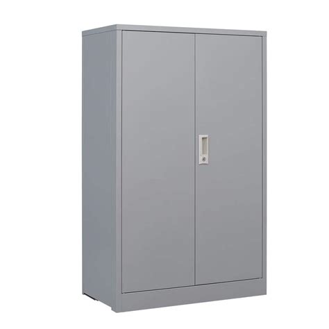 Tenleaf Gray Metal File Cabinets With Locking Doors And Adjustable