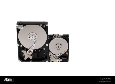 Process Of Disassembly Of Hard Disks Stock Photo Alamy