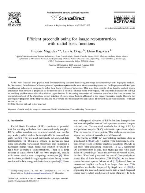 Pdf Efficient Preconditioning For Image Reconstruction With Radial Basis Functions Frederic