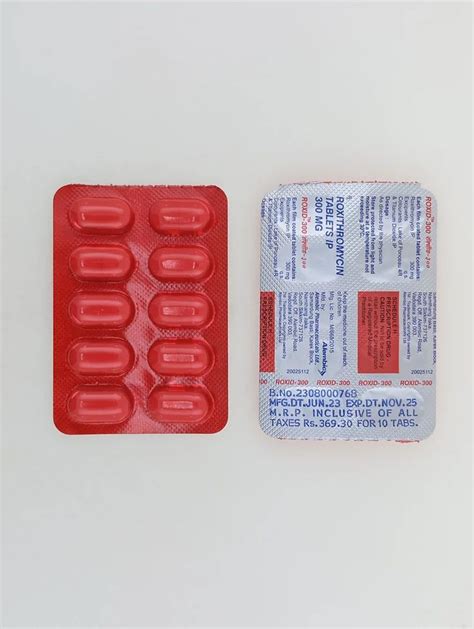 Roxid Roxithromycin 300 Mg Tables At ₹ 395box In Mumbai Id