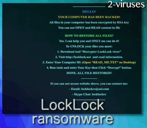 LockLock Ransomware Dedicated 2 Viruses Com
