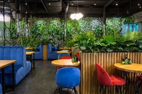 Premium Photo Vertical Garden In Restaurant Interior Landscaping