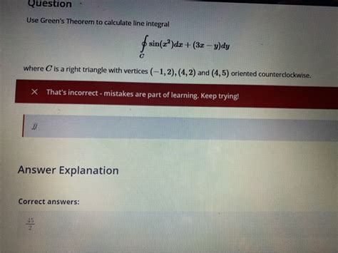 solved use green s theorem to calculate work look at other