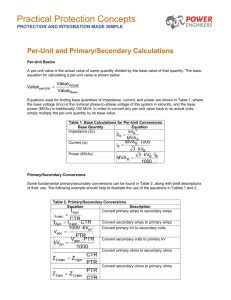 Per Unit Questions And Solutions