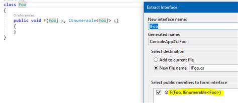 Extract Interface Doesnt Show Nullability · Issue 37176 · Dotnet