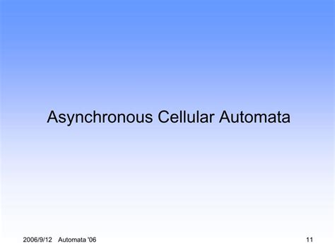 Ppt From Asynchronous Cellular Automata To Nanocomputers Powerpoint