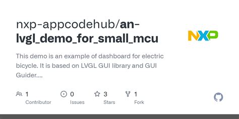 Github Nxp Appcodehuban Lvgldemoforsmallmcu This Demo Is An Example Of Dashboard For