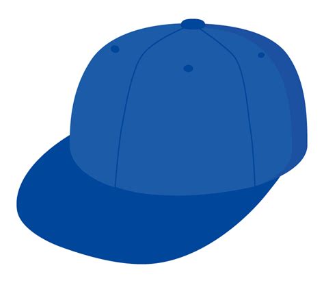 青色の野球帽／ベースボールキャップのイラスト 無料のフリー素材 イラストエイト