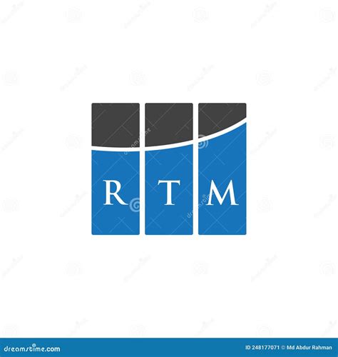 Design Do Logotipo Da Letra Rtm Em Fundo Branco Conceito De Logotipo