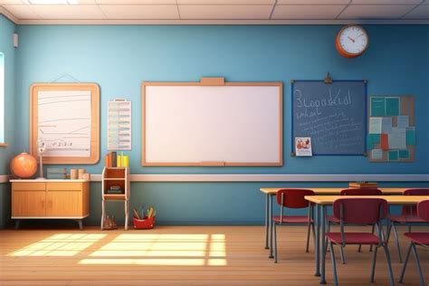 Classroom Architecture Blackboard Furniture Premium Image By